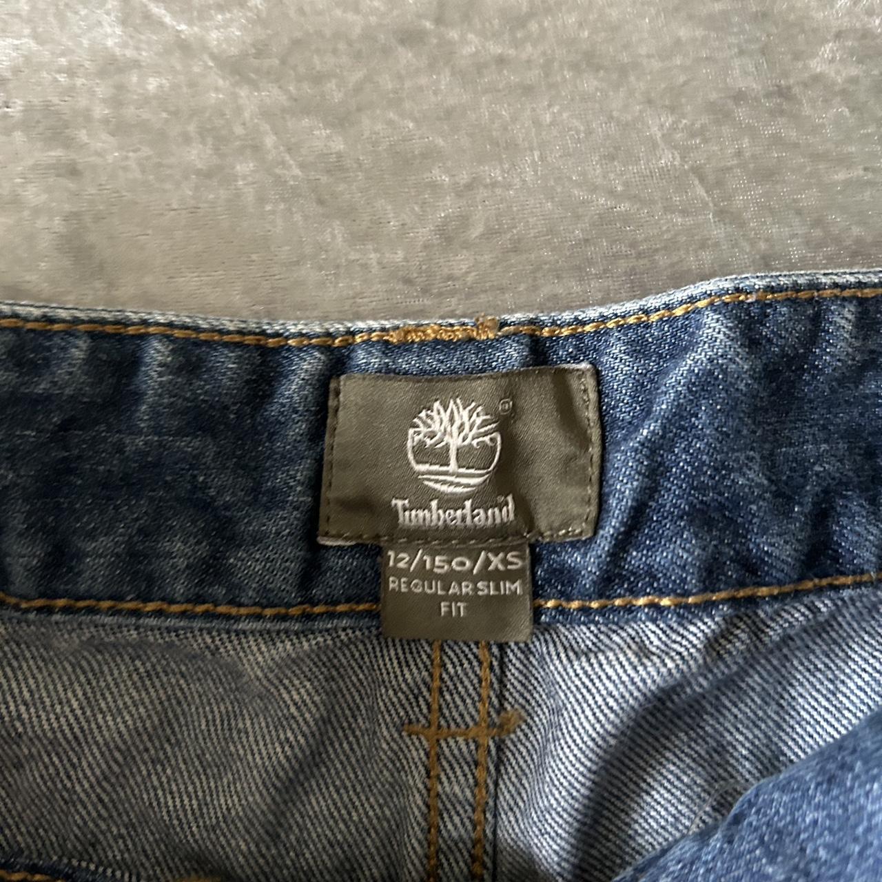 Men’s blue slim fit timberland jeans Like new size xs - Depop