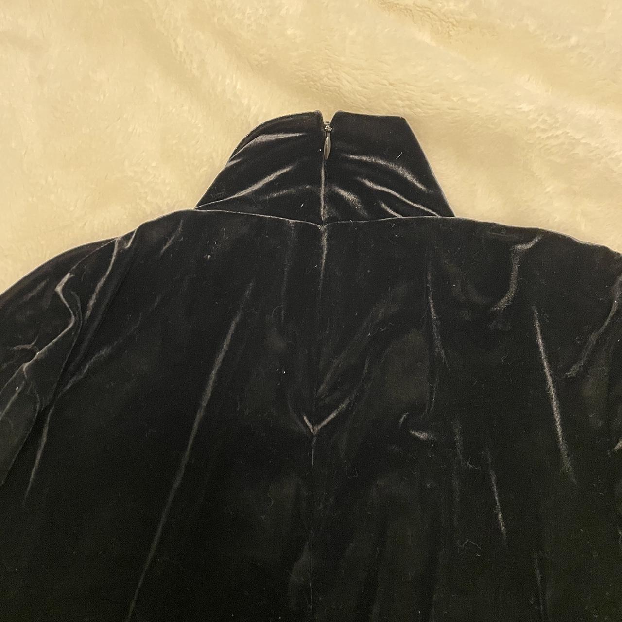 The limited Black velvet turtle neck body suit - Depop