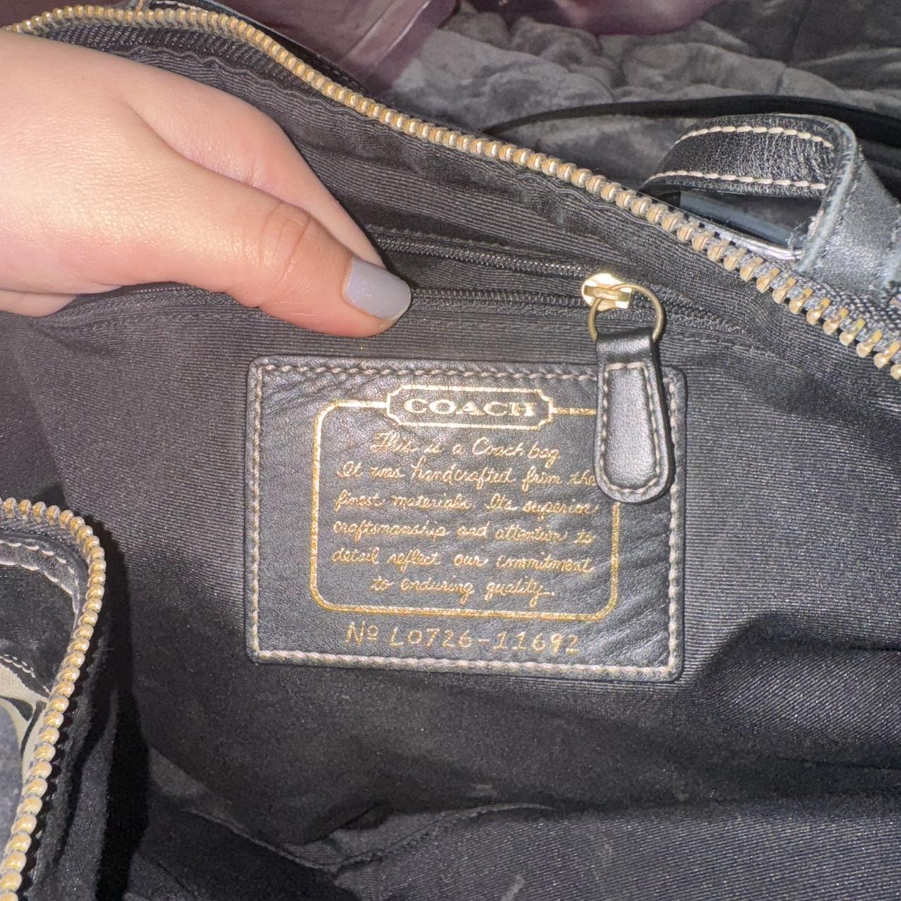 Black & Gray Monogram Coach Purse – Early 2000s 👜... | Depop