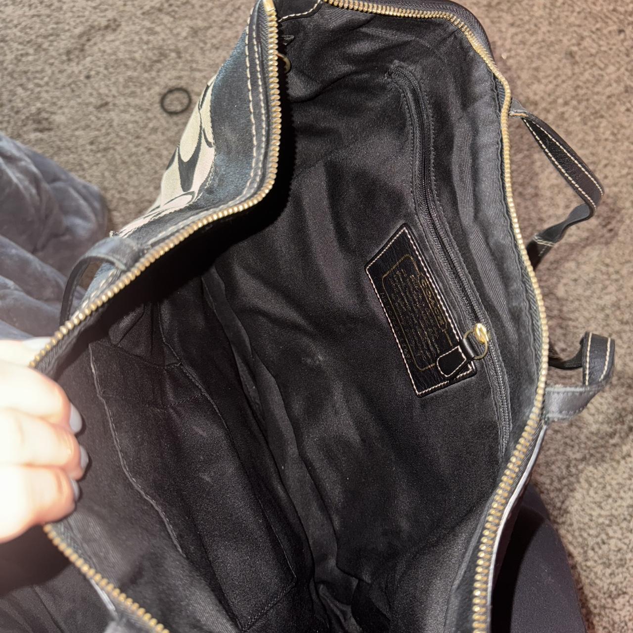 Black & Gray Monogram Coach Purse – Early 2000s 👜... | Depop