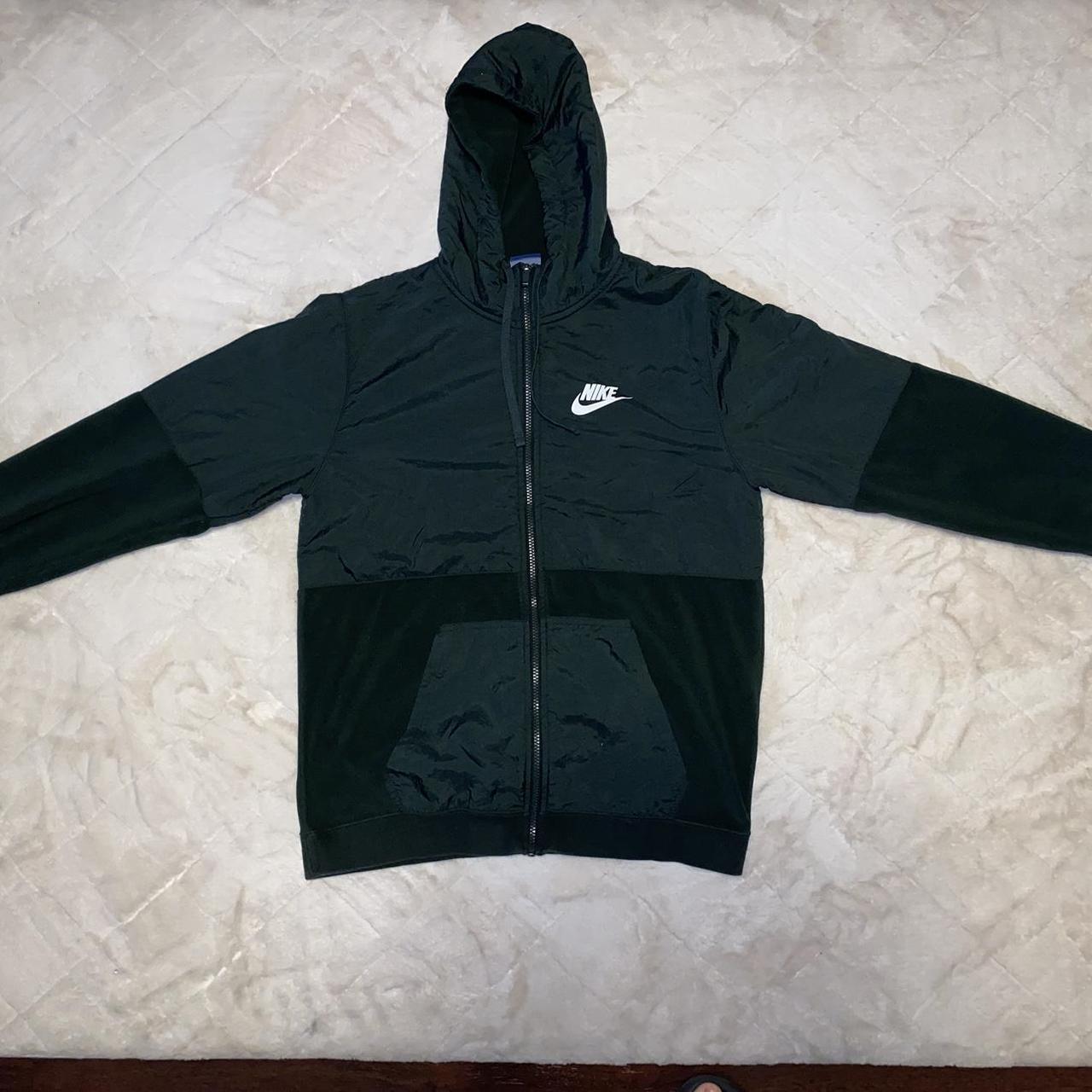 Nike Fleece Track Jacket with Hold #nike#jacket#green - Depop