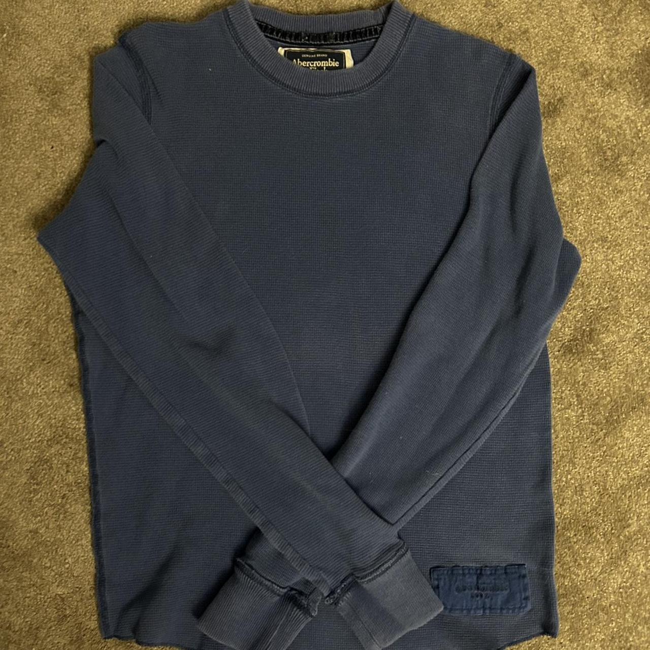 Large navy blue Abercrombie and Fitch thick long... - Depop