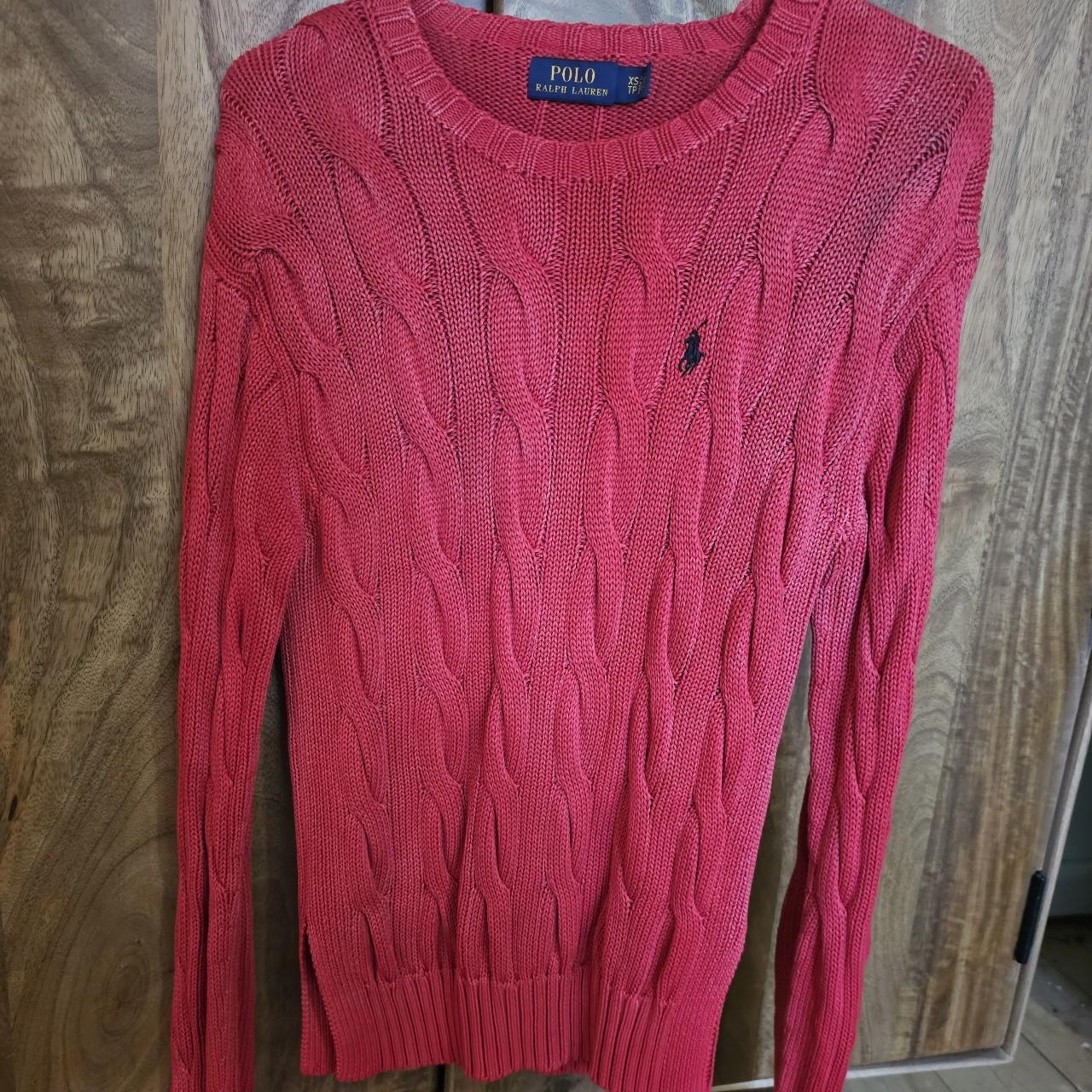 Red knit Polo Ralph Lauren jumper. Gret condition... - Depop