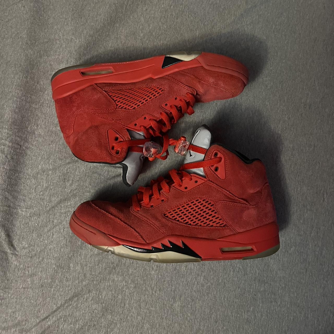 Jordan 5 Red Suede sz 11 Good condition not worn... - Depop