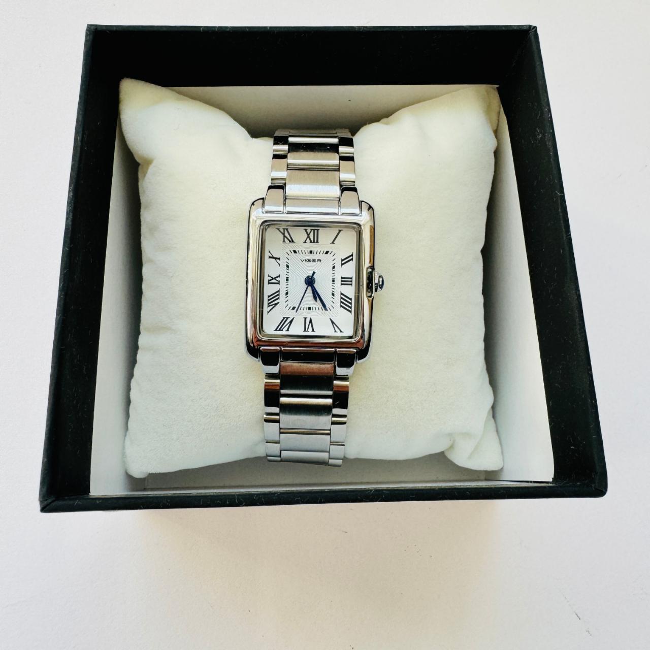 Silver Tank Watch Women Watch Vintage Watch Large... - Depop