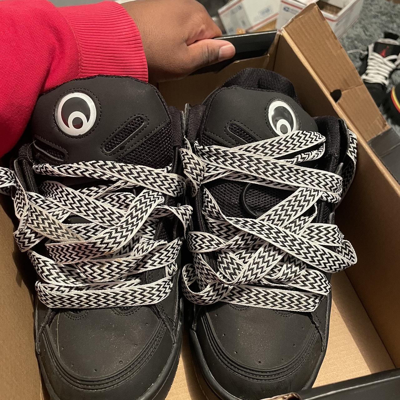 Osiris d3 black with Lanvin laces Accepting offers... - Depop