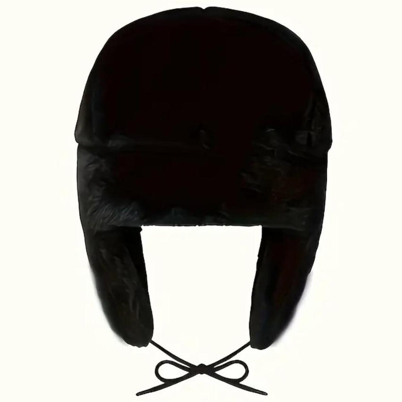 Thickened Windproof Black Trapper Hat Vintage Red... - Depop