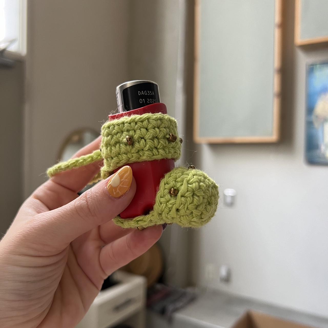 crochet inhaler holder -fits the red inhaler best... - Depop