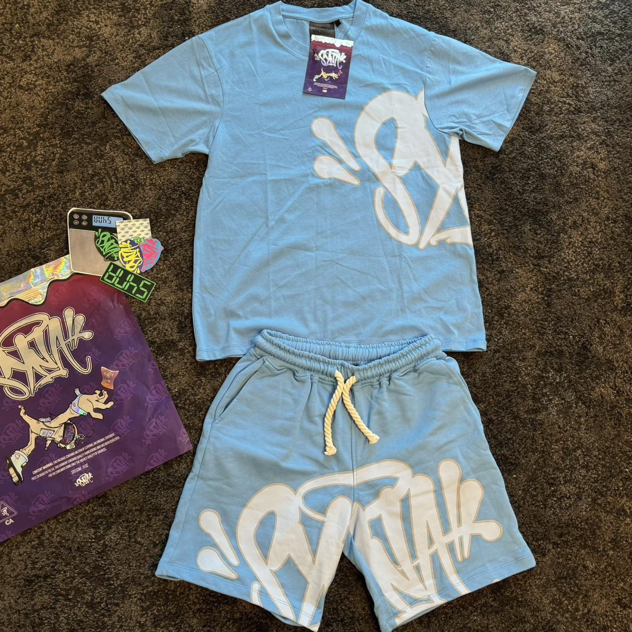 SYNA WRLD BABY BLUE SET Comes w stickers and bag... - Depop