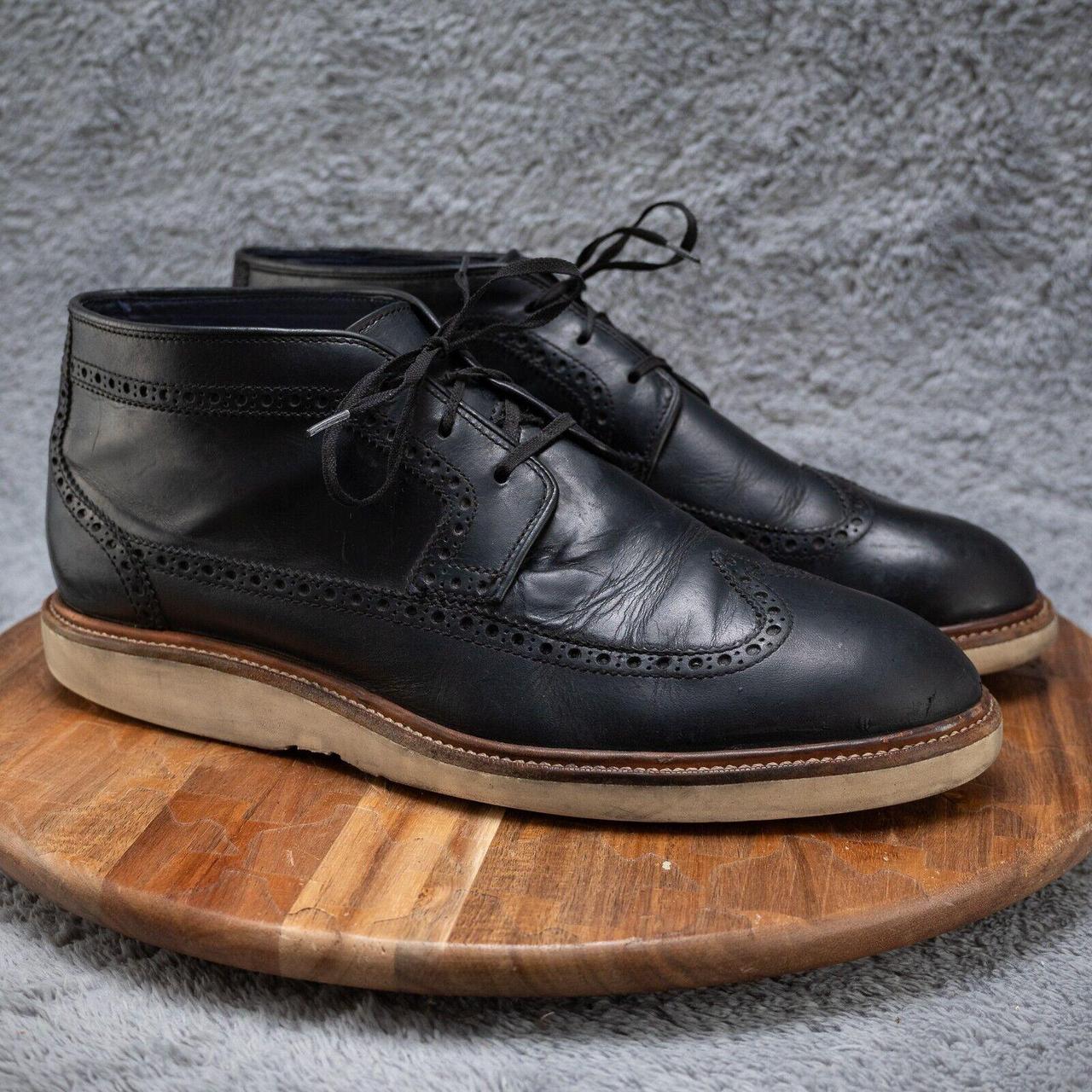 Cole Haan Martin Chukka Boot In Black Leather | Size... - Depop