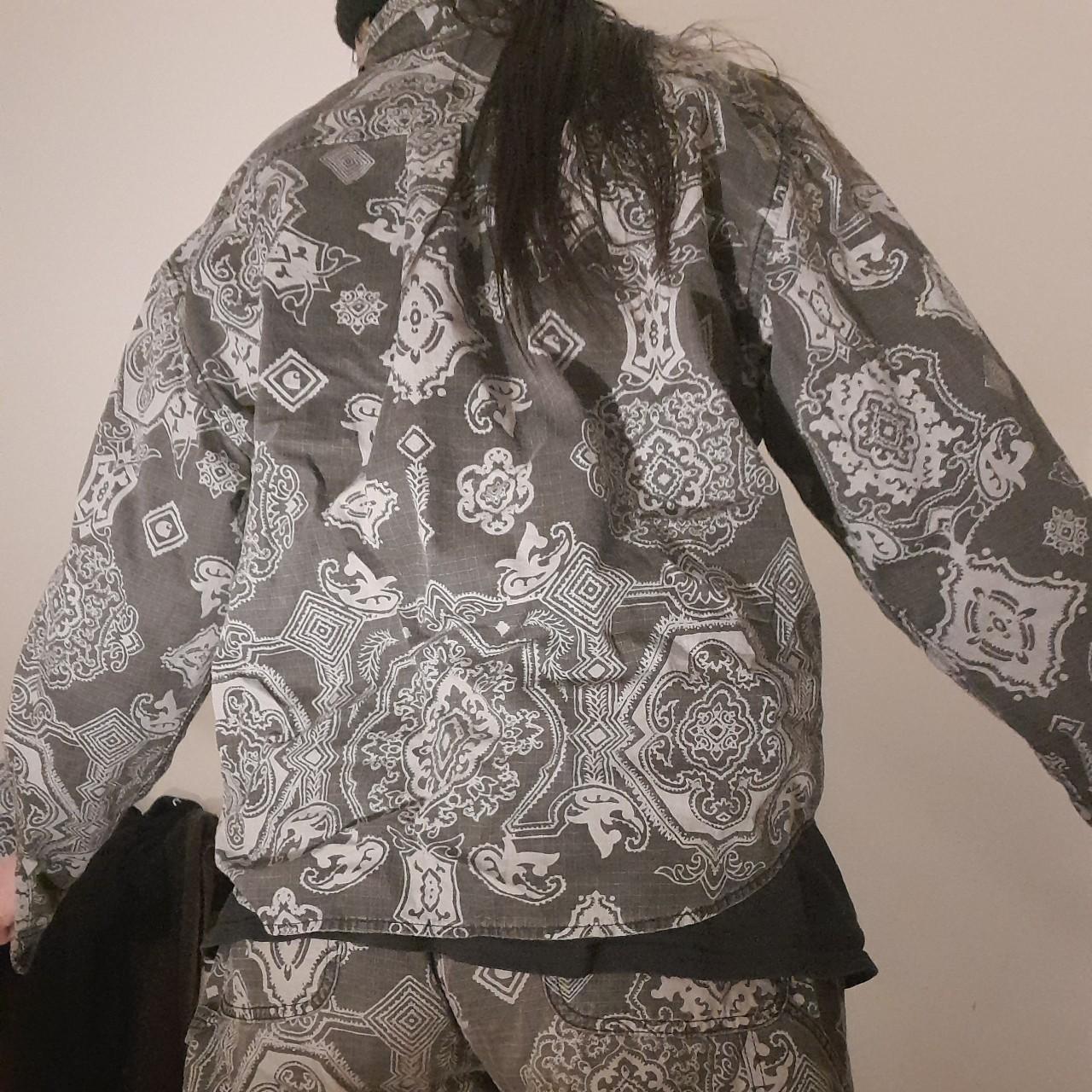 Carhartt WIP *rare* Grey Paisley workshirt heavy... - Depop