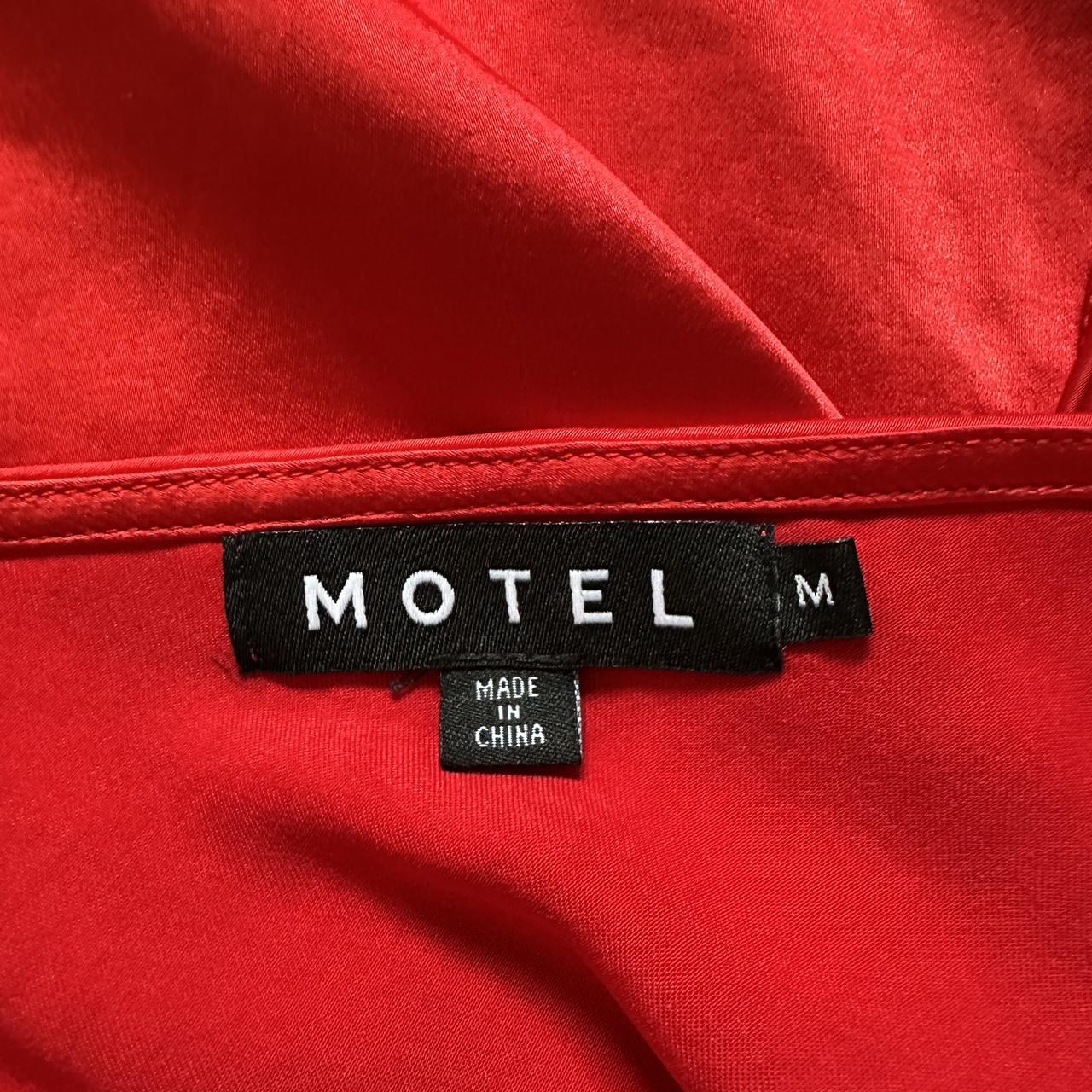 Motel Rocks red satin mini dress Size medium Some... - Depop