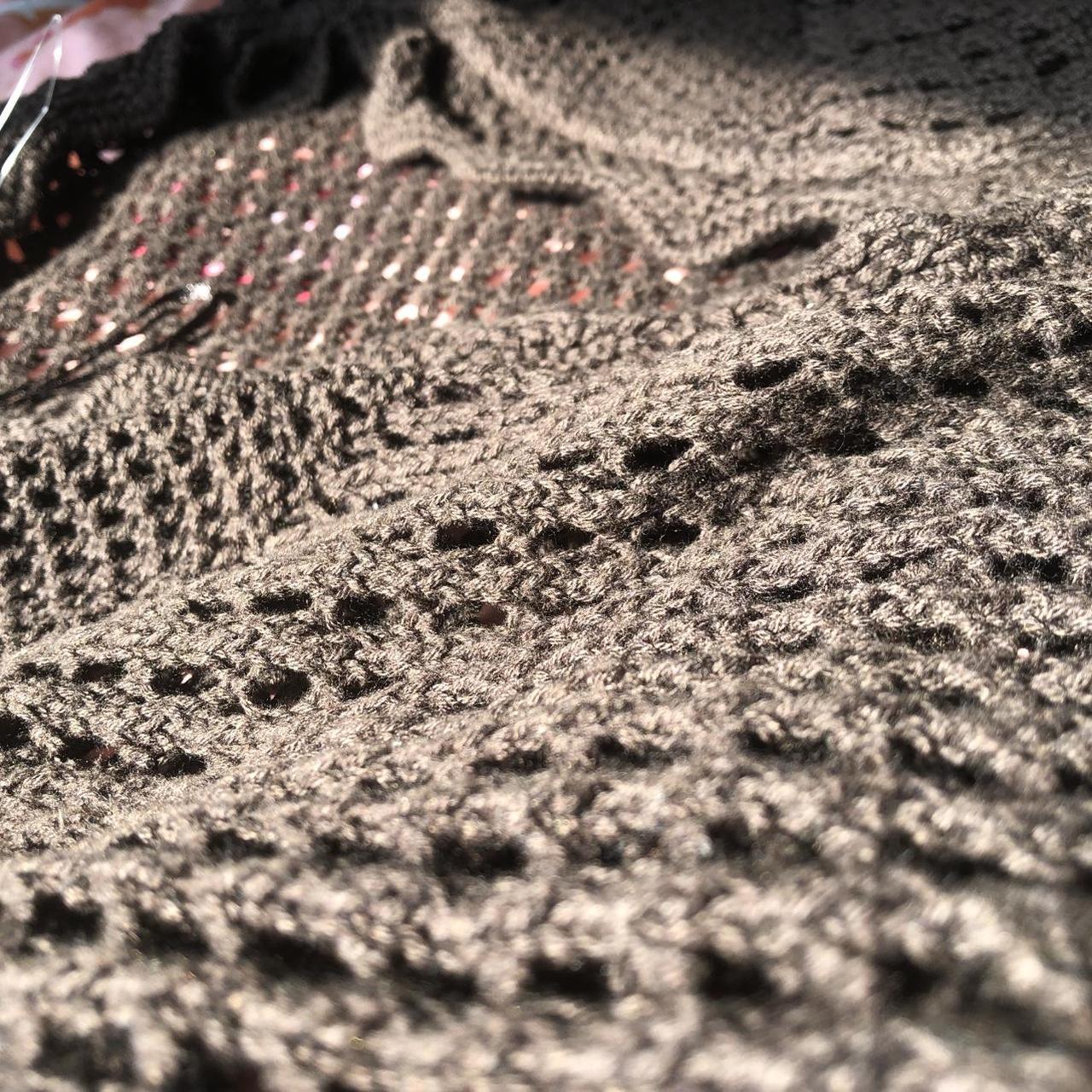 brown crochet cardigan around size 10-12 (M) like... | Depop