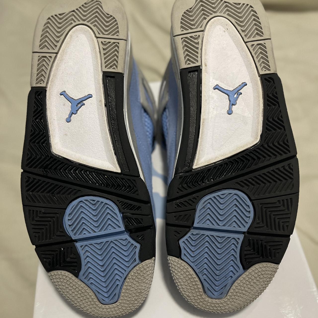 University blue Jordan 4 size 8 good condition - Depop