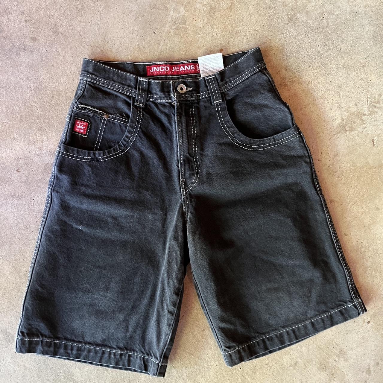 Rare black jnco jorts Sick tiger patch 🔥🔥 FITS... | Depop