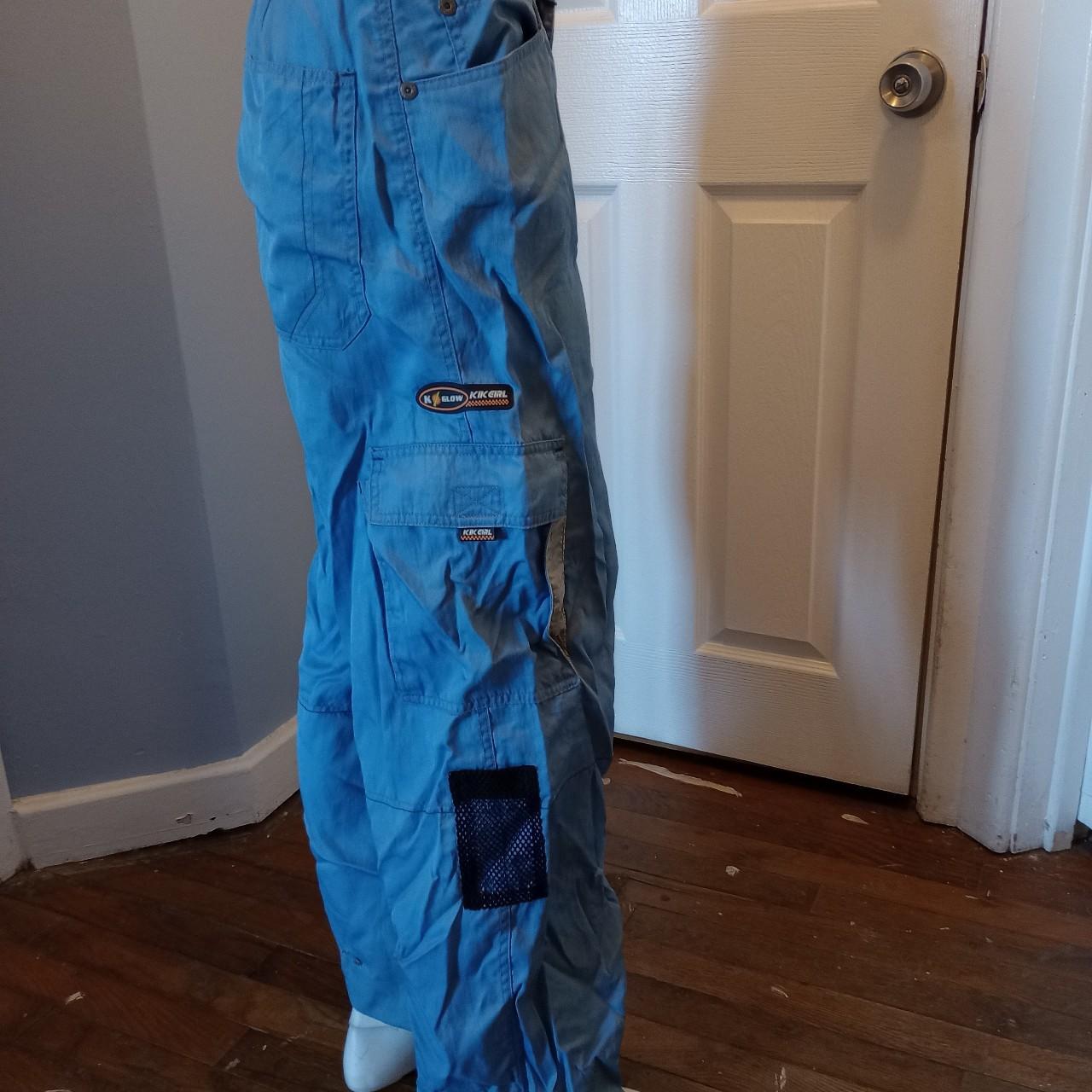 Vintage Y2K Raver Pants by Kik Girl Glo Size 7 light... - Depop