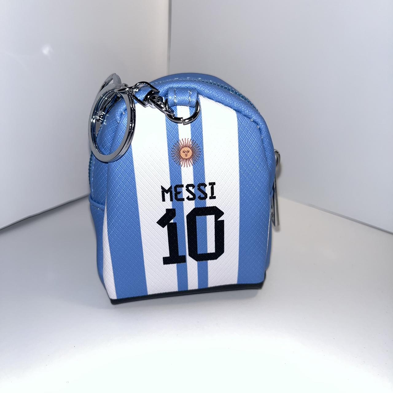 Messi World Cup Argentina blue and white Coin Purse... - Depop