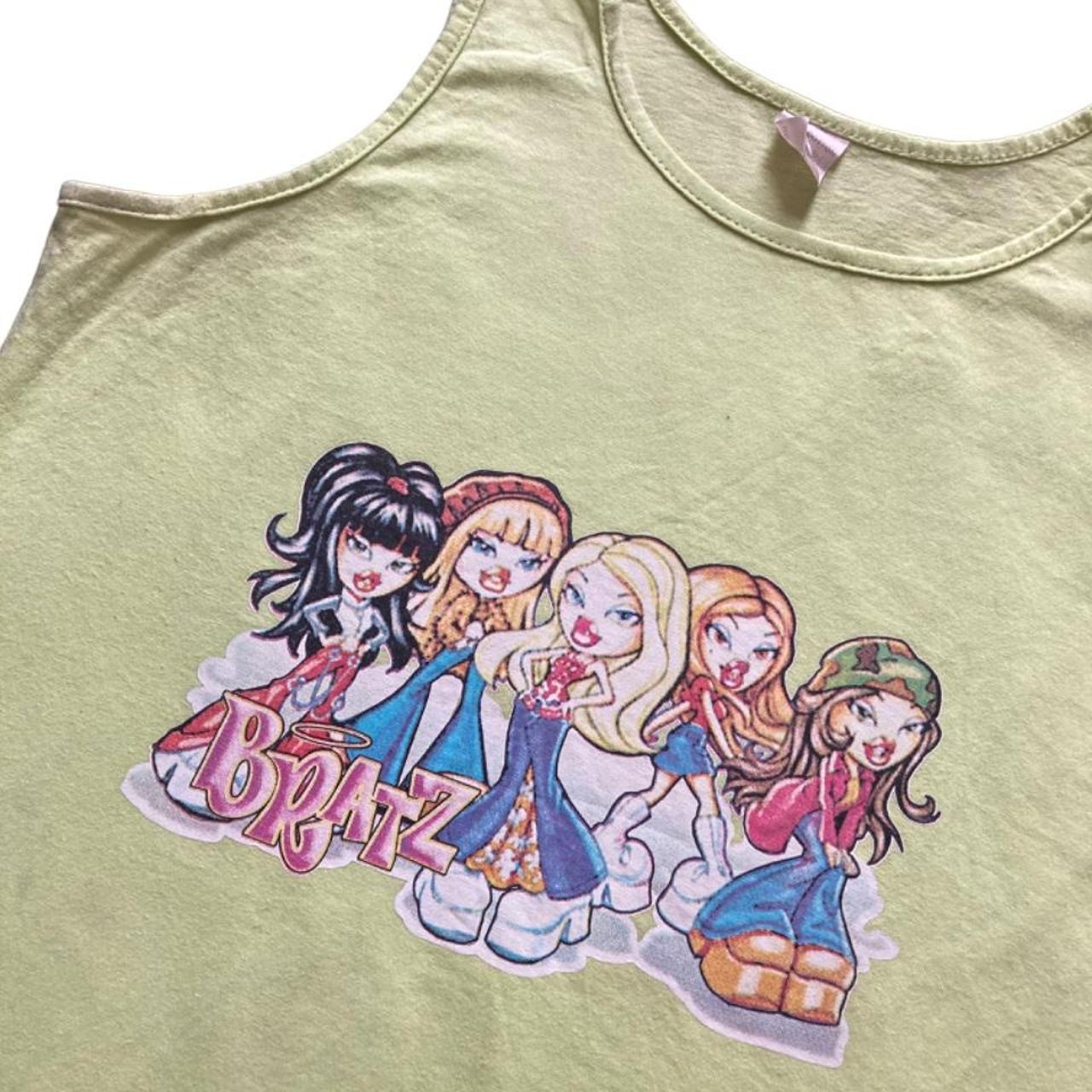 - Bratz lime green baby tee - has a stain on the... - Depop