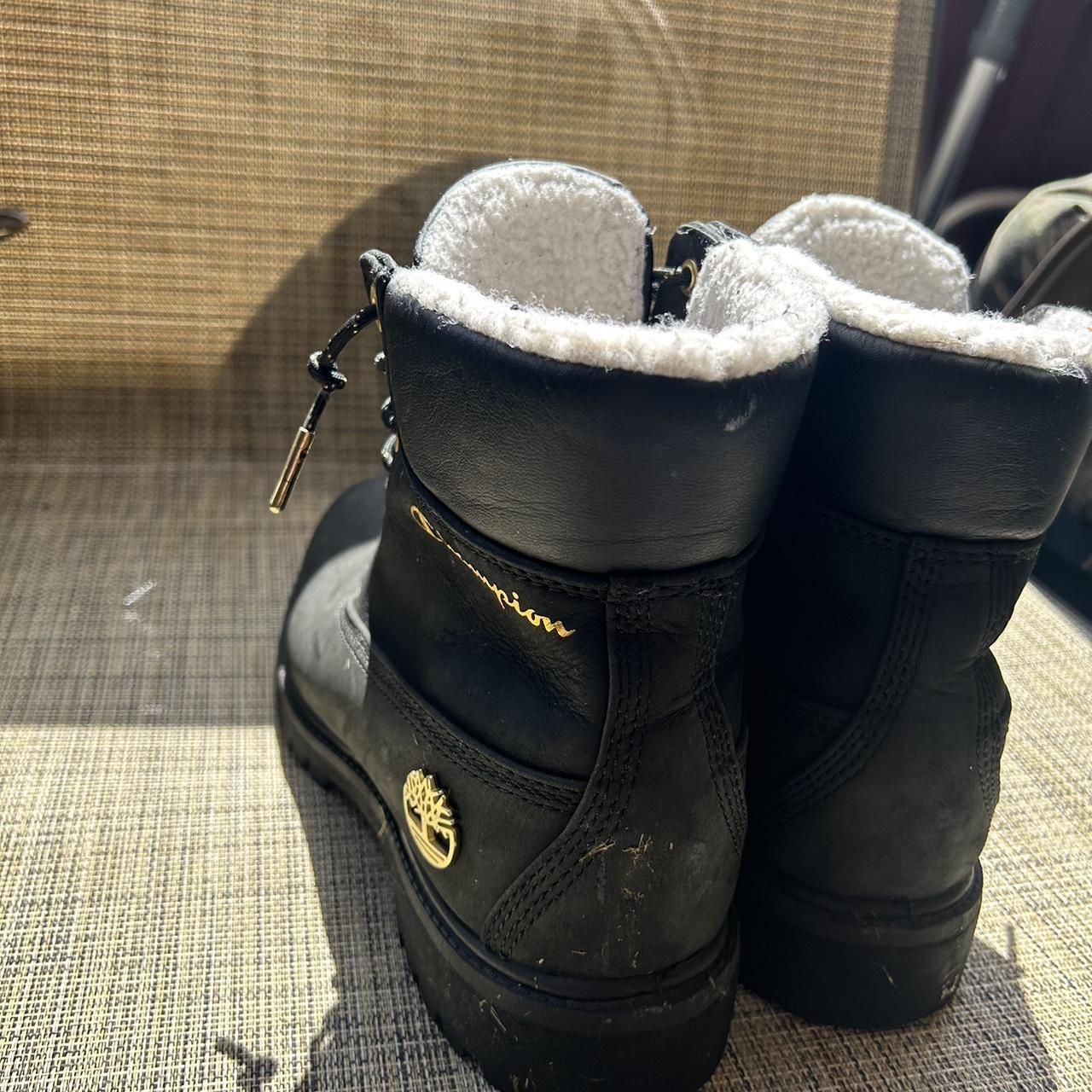 Timberland x Champion Gold & Black Boot - Good... - Depop
