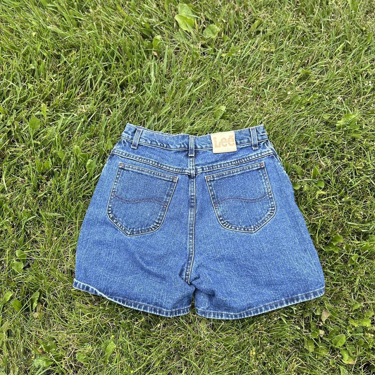 Woman’s high rise vintage Lee shorts :) Dark wash.... - Depop