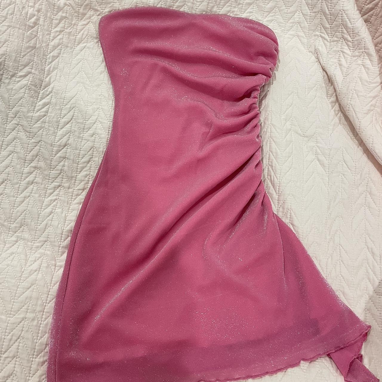 PINK MINI PO DRESS Bought for a pink party and got... - Depop