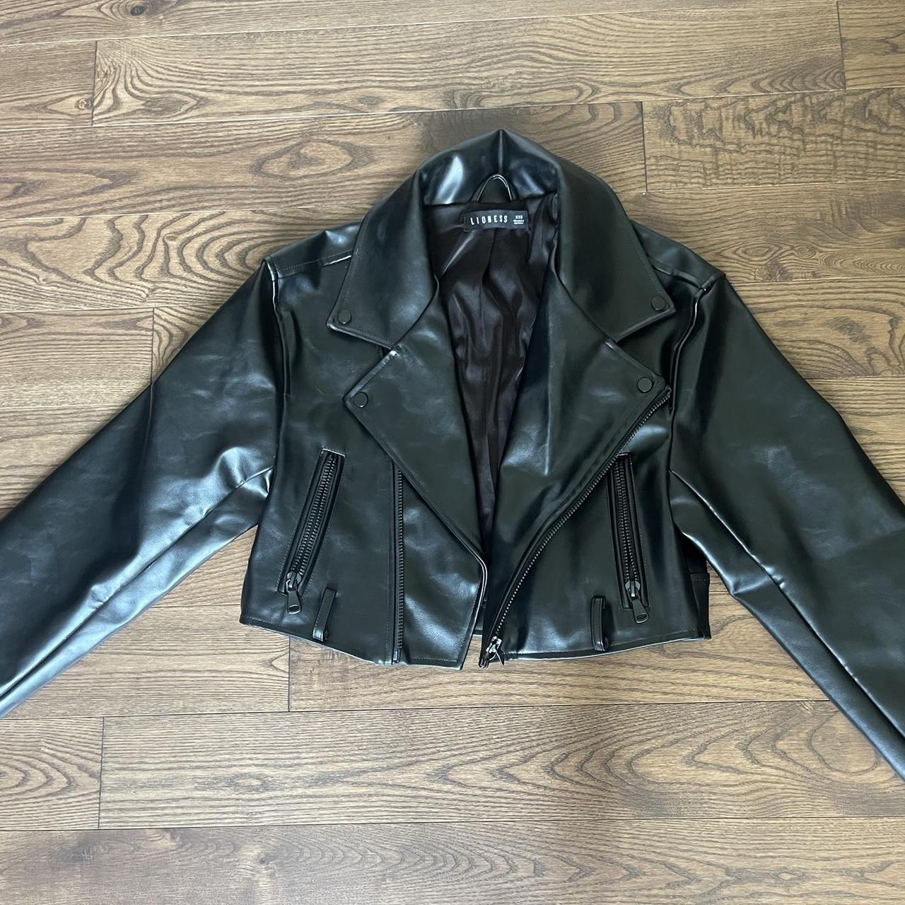 Princess Polly Lioness Leather Jacket Only worn a... - Depop