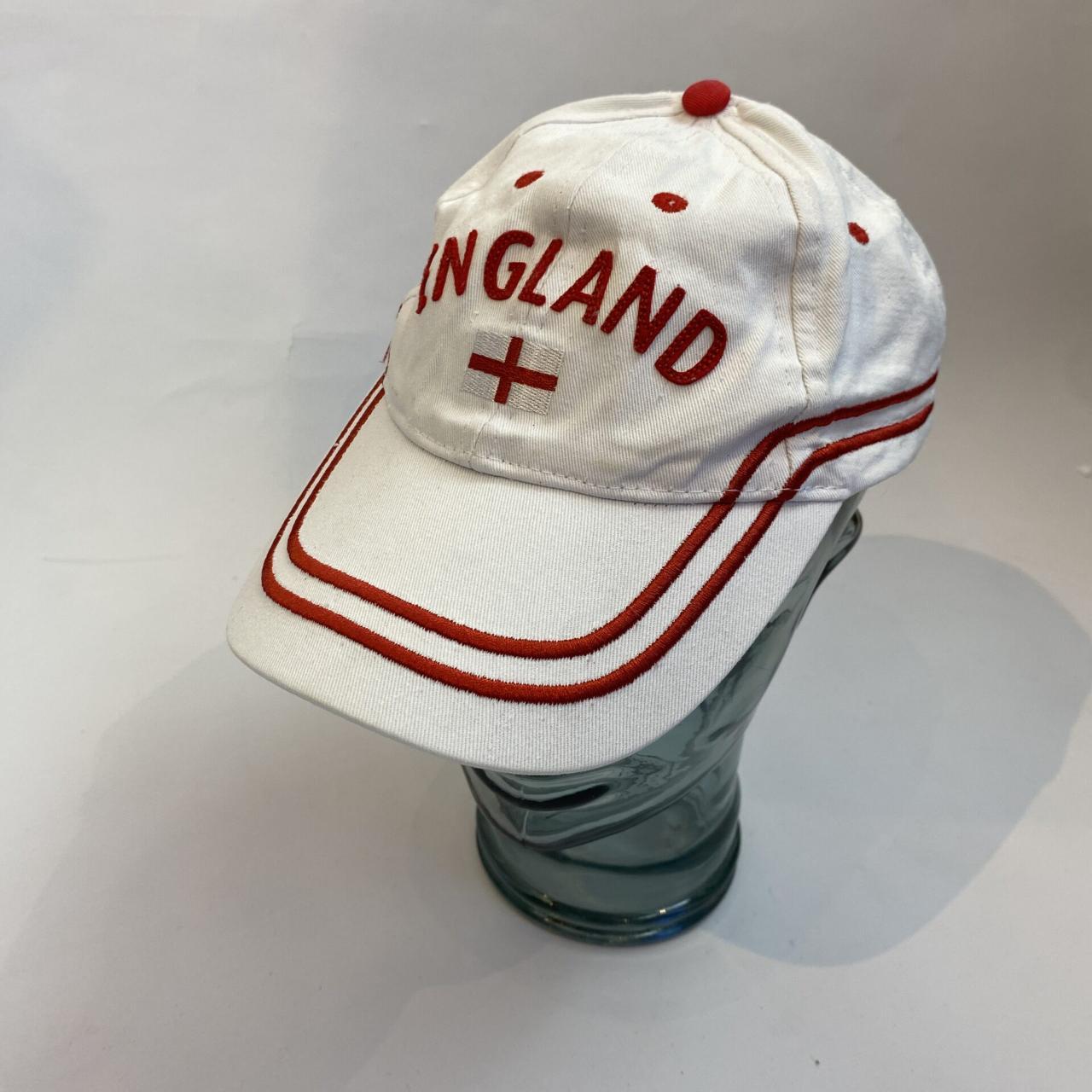 y2k England flag print cap Colour- white, red ... - Depop