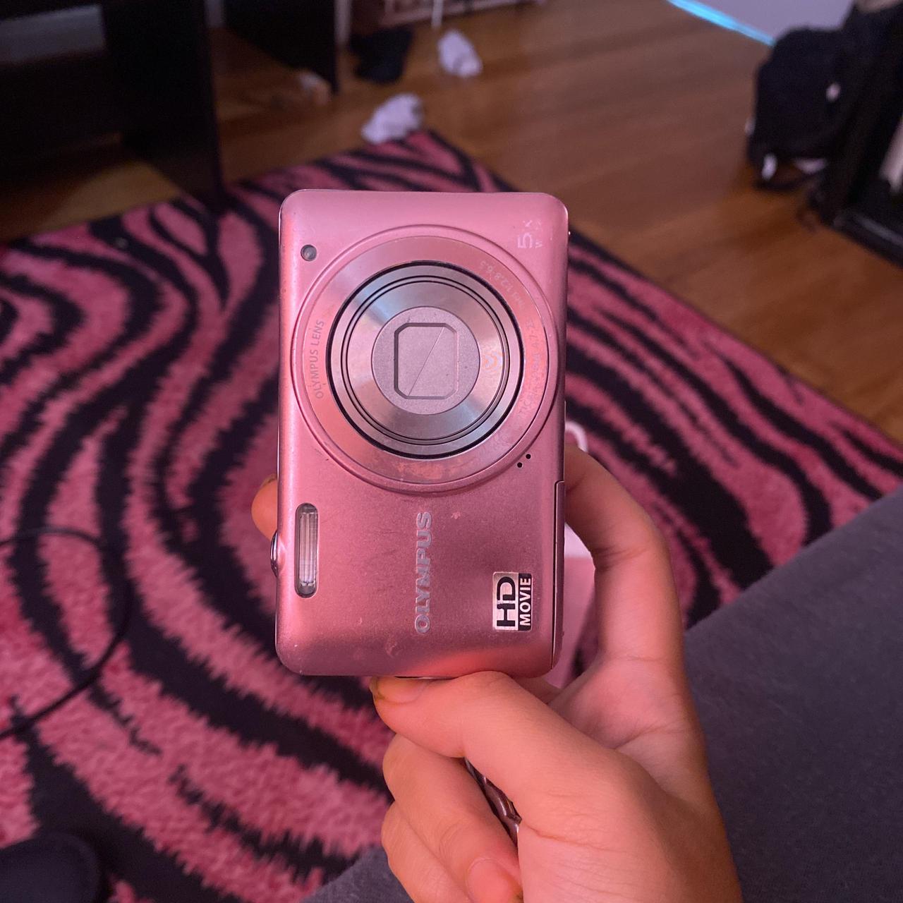 Pink Olympus VG-140 Comes with cable, 32 GB SD card,... - Depop