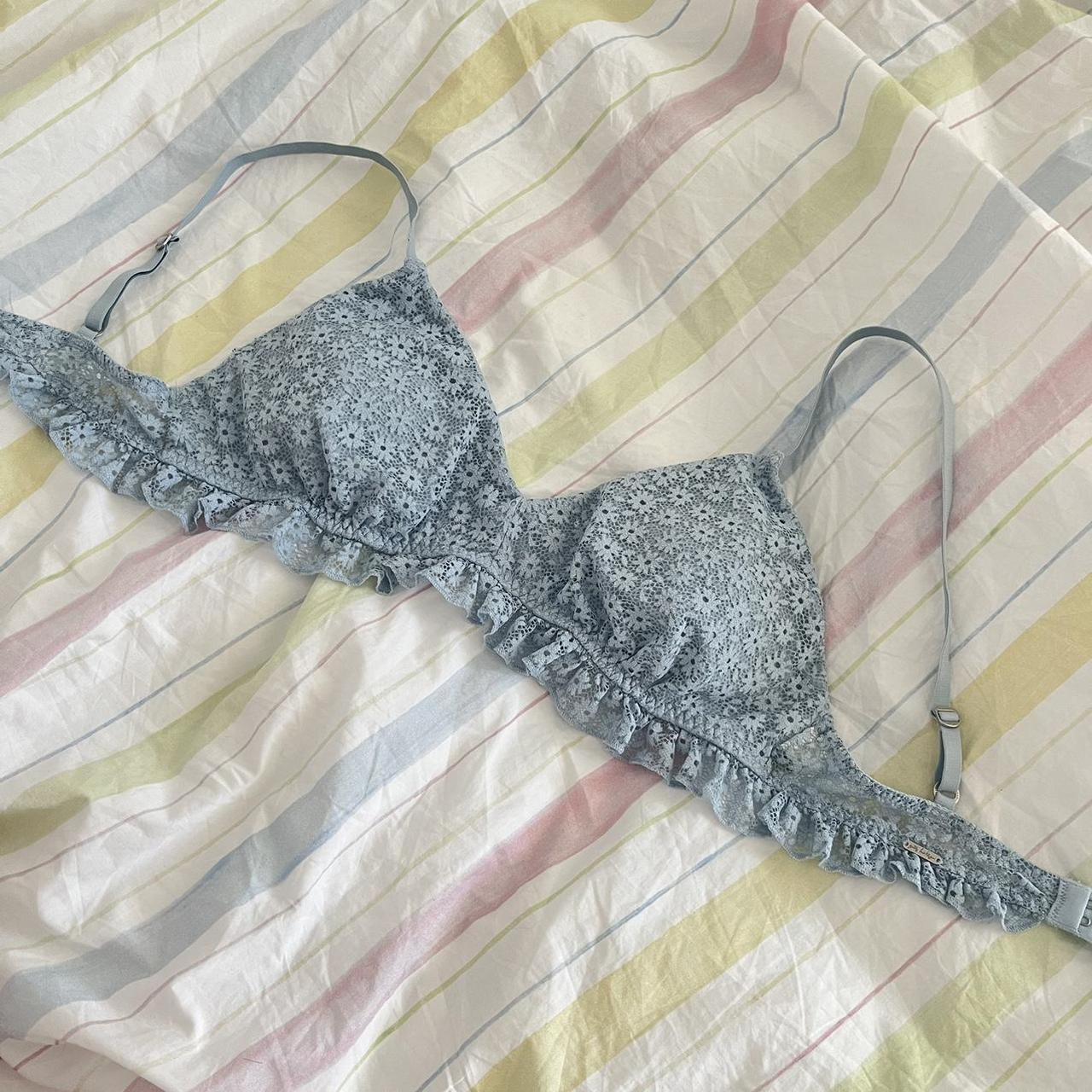 Gilly Hicks vintage style lace frill bralette Size... | Depop