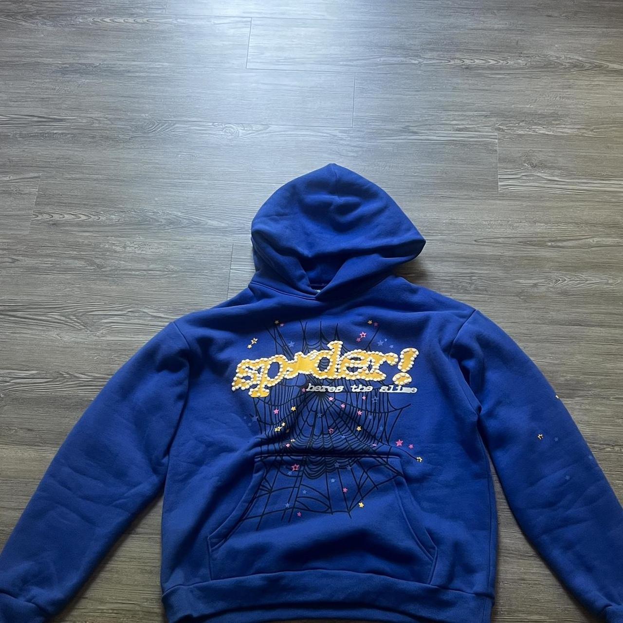 TC BLUE SPIDER HOODIE - Depop