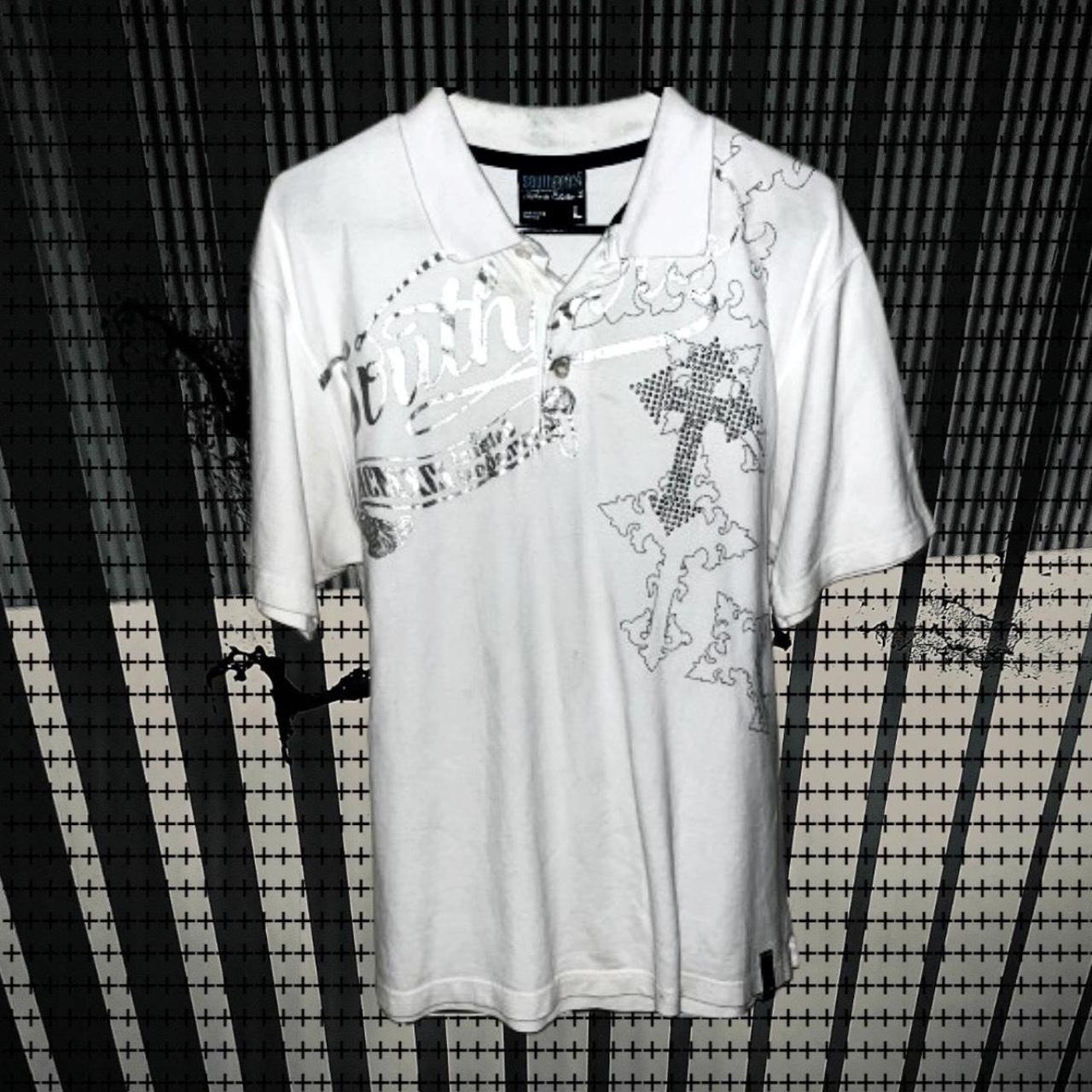 southpole authentic collection white embroidered... | Depop