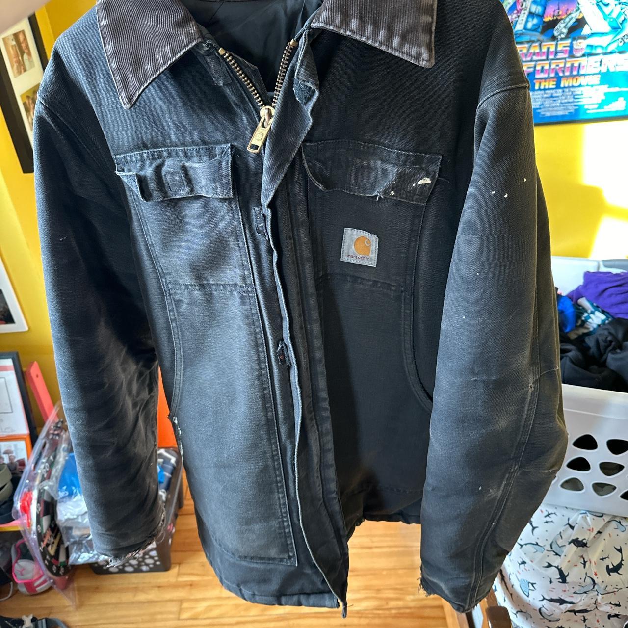 Carhartt vintage, distressed, Detroit Jacket... - Depop