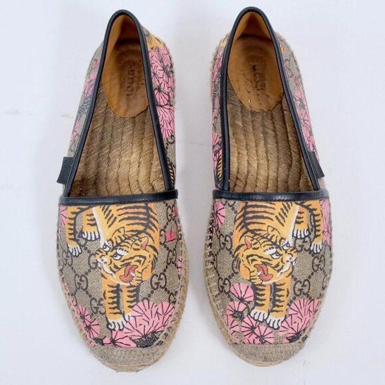 GUCCI shoes loafers espadrilles 39 US 9 bengal tiger... | Depop