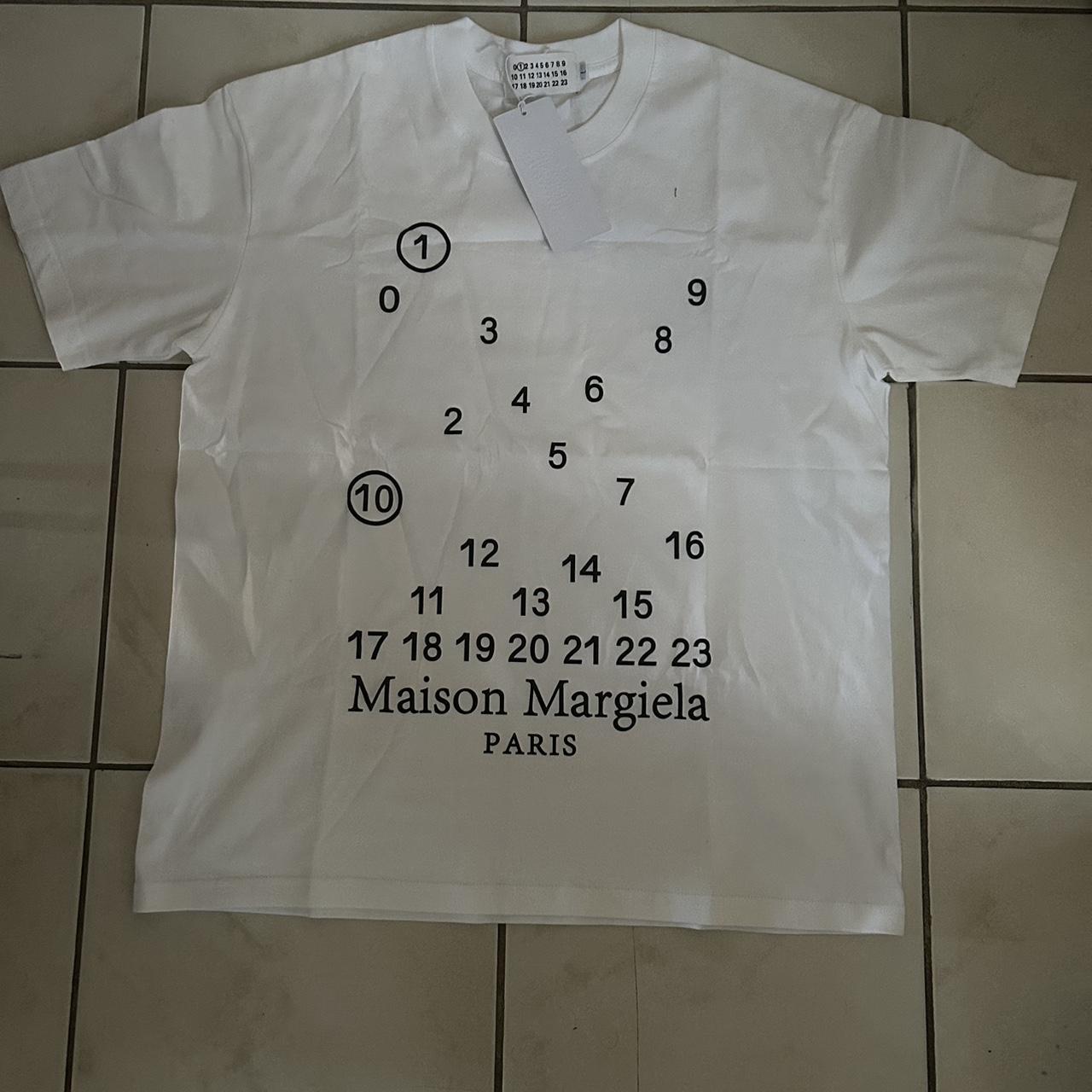 Maison margiela numbers tshirt Size L fits like a... - Depop