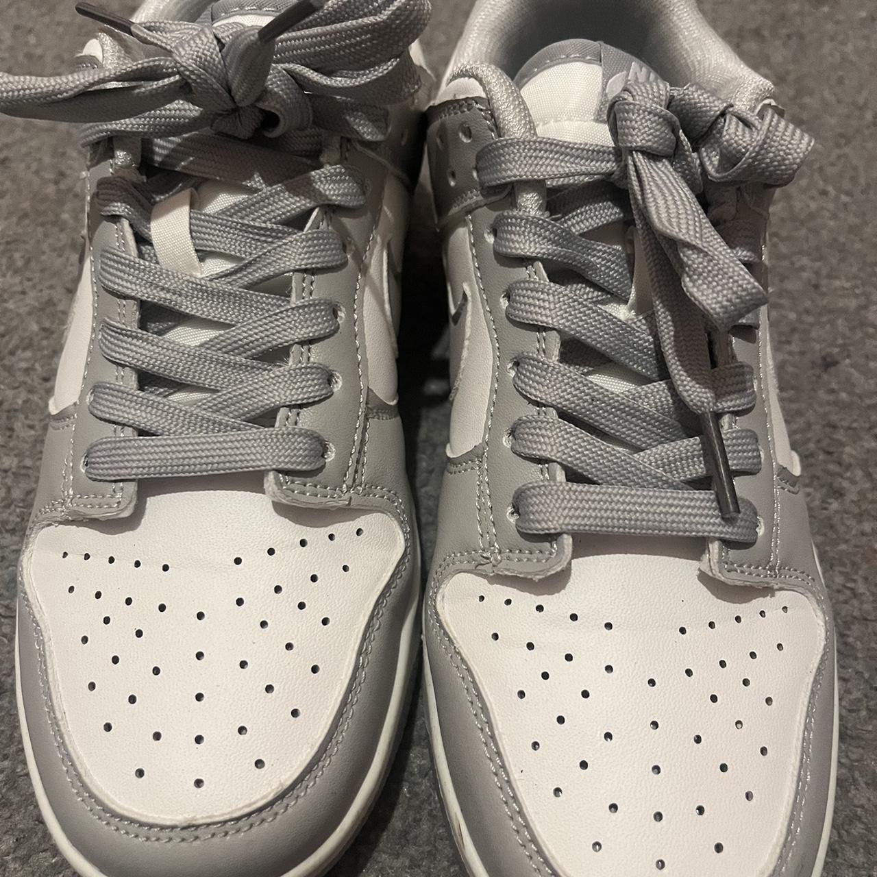 grey dunks used once - Depop