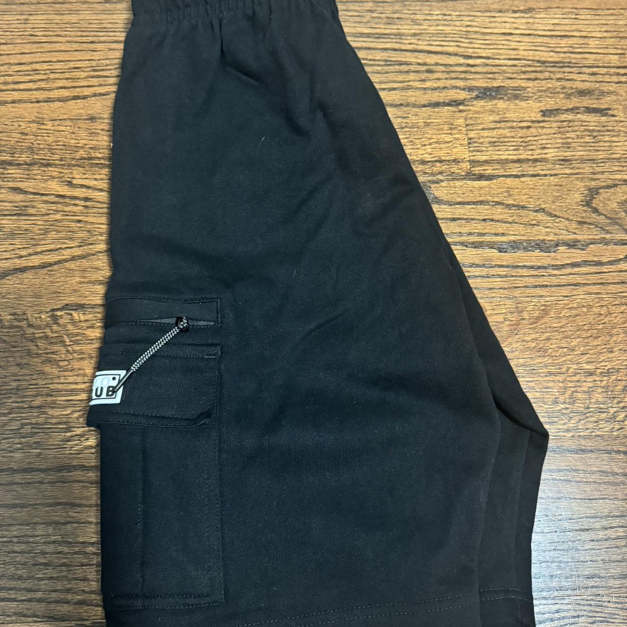 Pro Club Black Cargo Sweat Shorts - Depop
