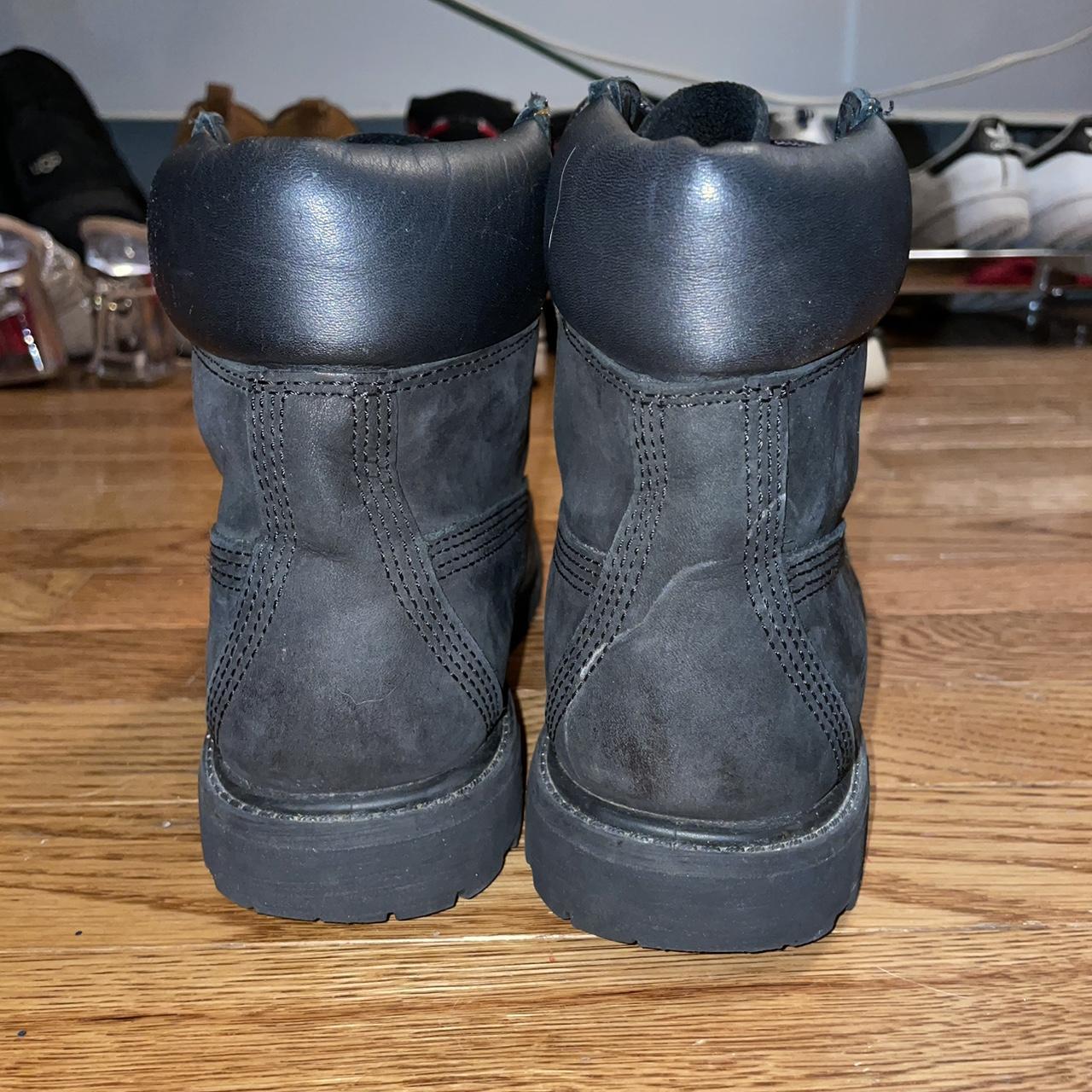 Black timberlands, Size 7M, they do have minor... - Depop