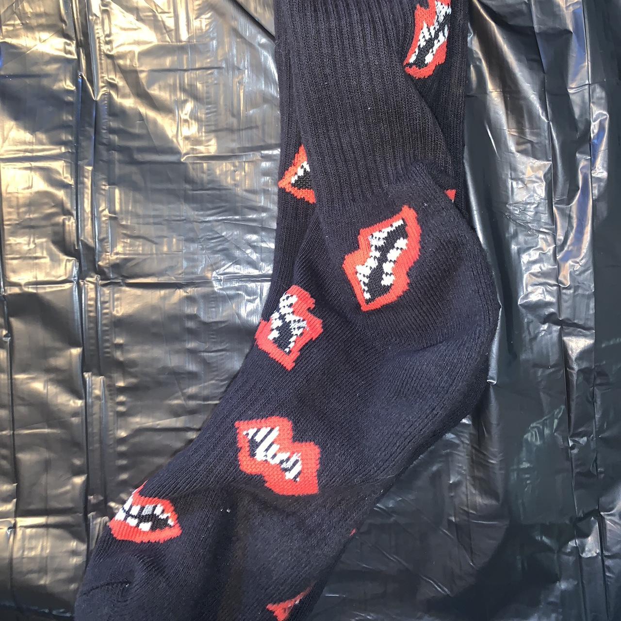 Chrome Heart Black And Red Socks Only Tried On - Depop