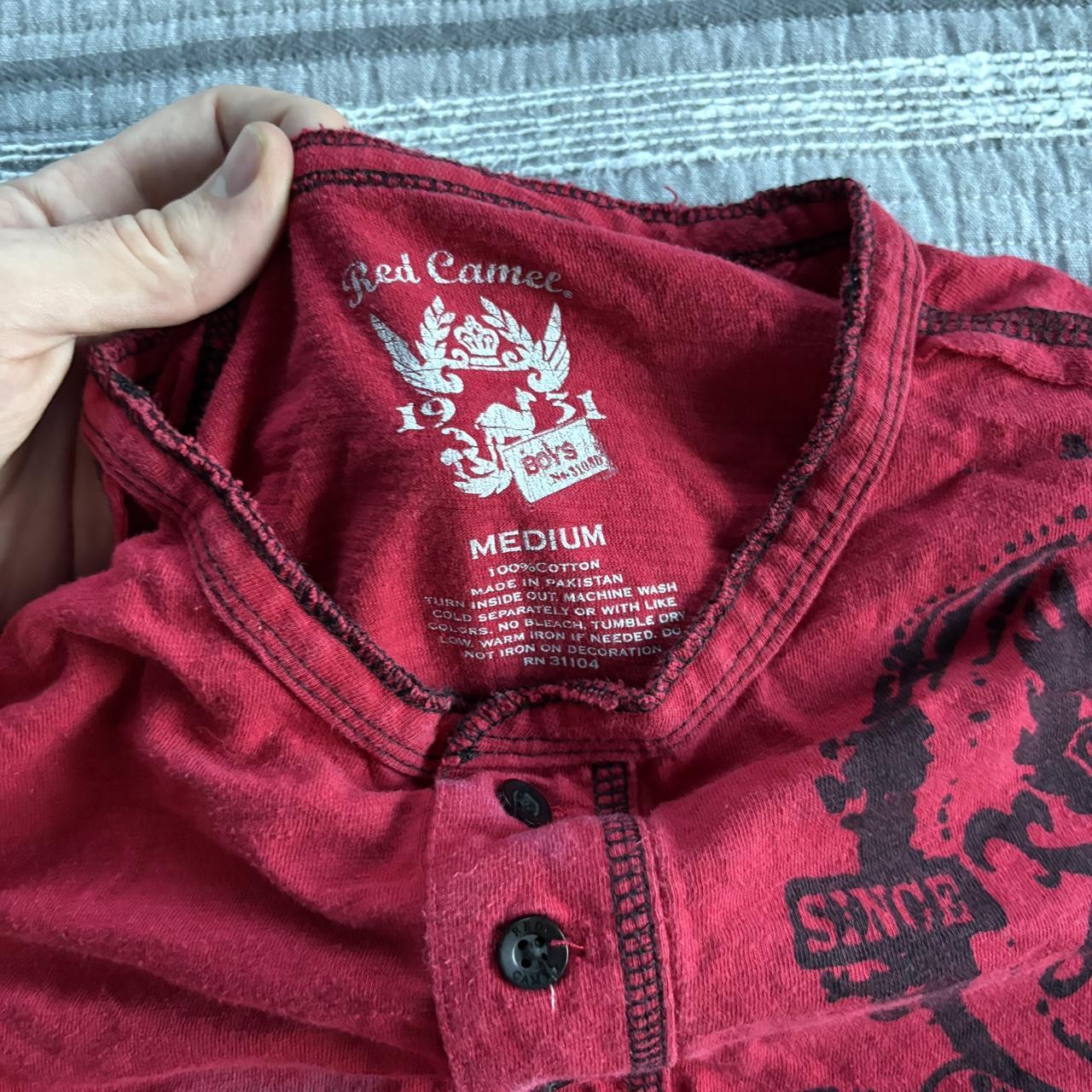 Y2K Grunge Red Camel longe sleeve Fits women’s... | Depop