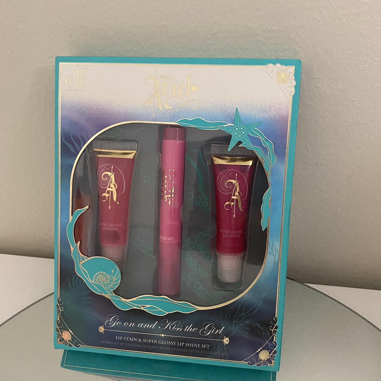Ariel Disney makeup set - lip and lip gloss... - Depop