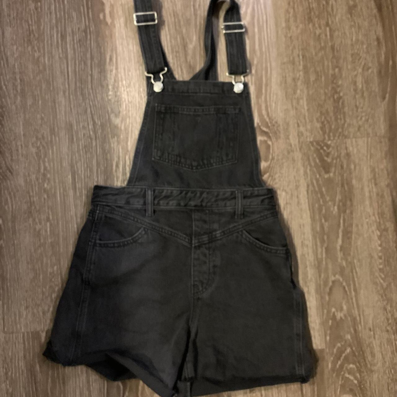 Black Levis Overall Shorts Perfect condition, just... - Depop