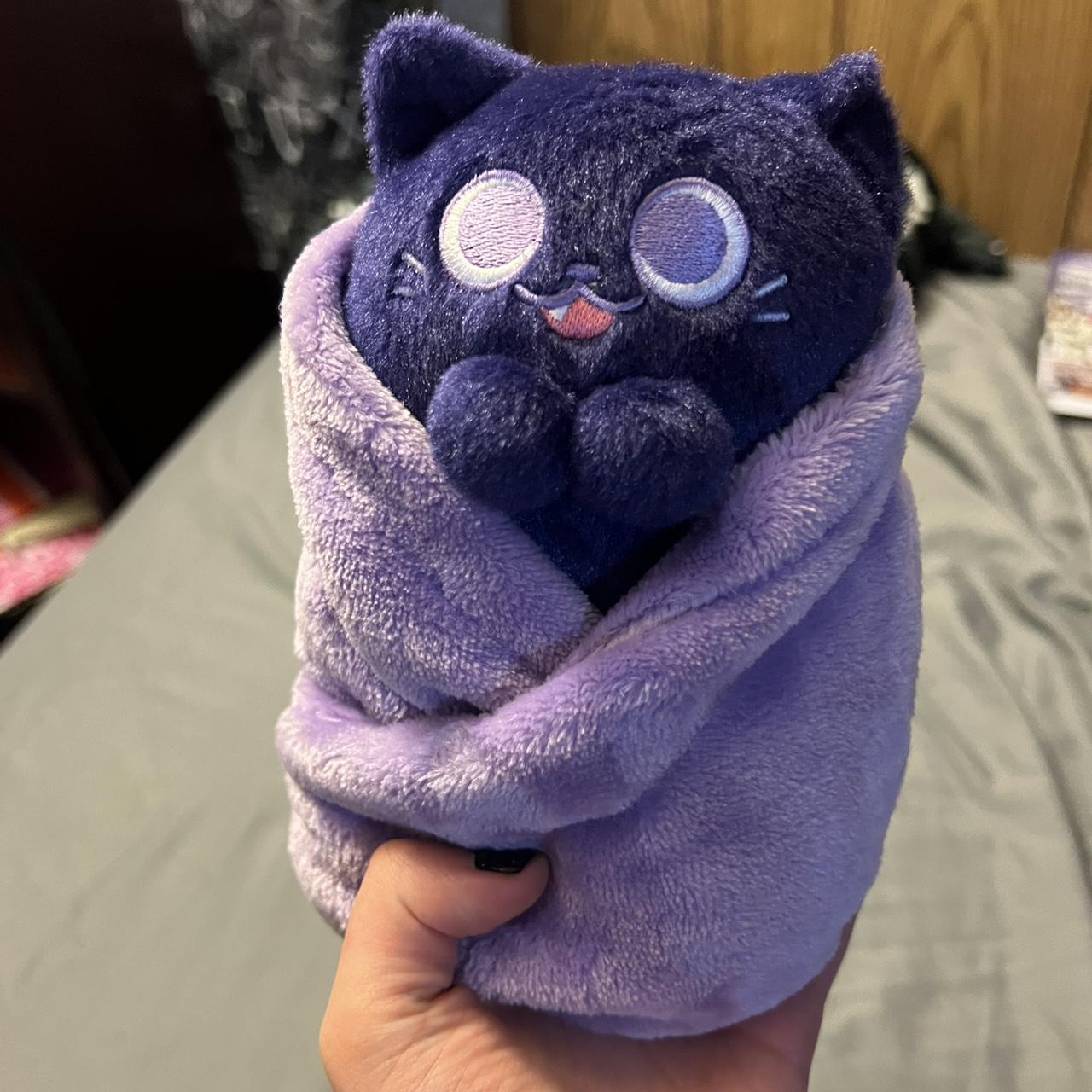 Purple and blue Kitty Burrito plush Super cute no... | Depop