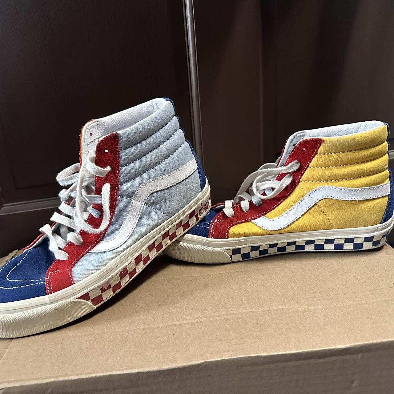 Multicolor Vans, size 10 - Depop