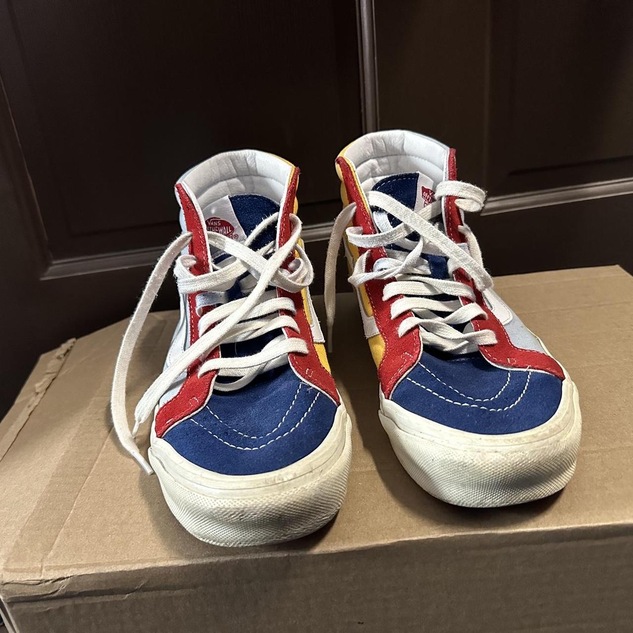 Multicolor Vans, size 10 - Depop