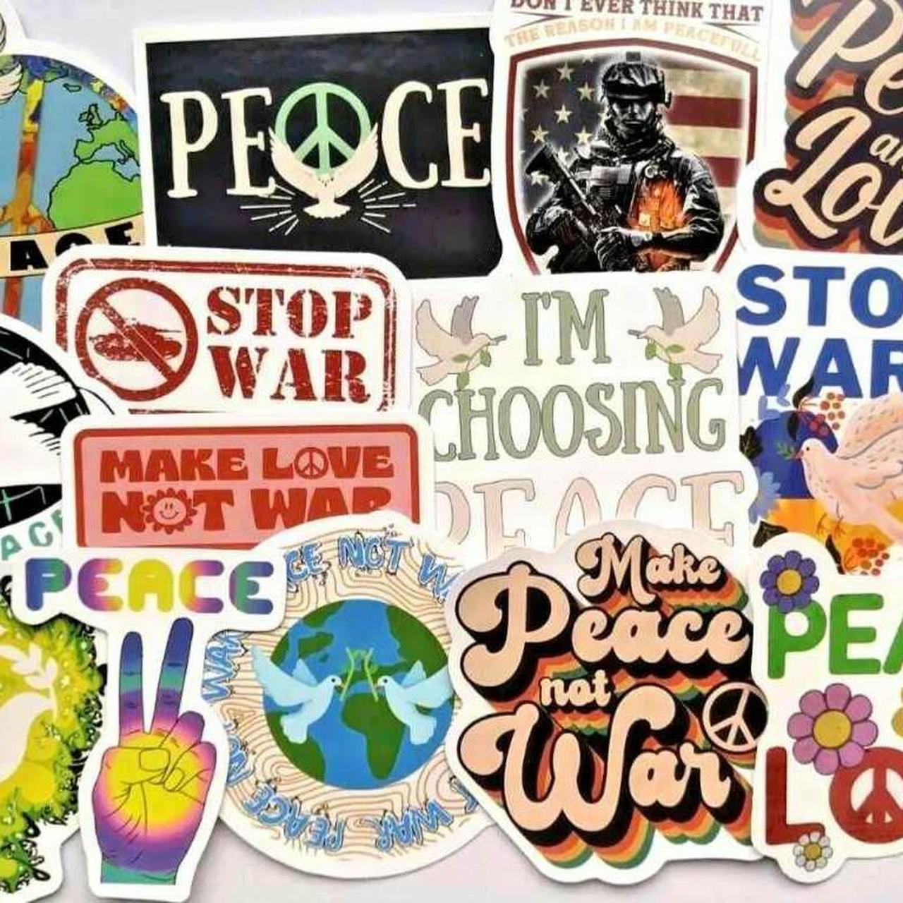 🎀 40x world peace / anti war stickers. 🎀 No... | Depop