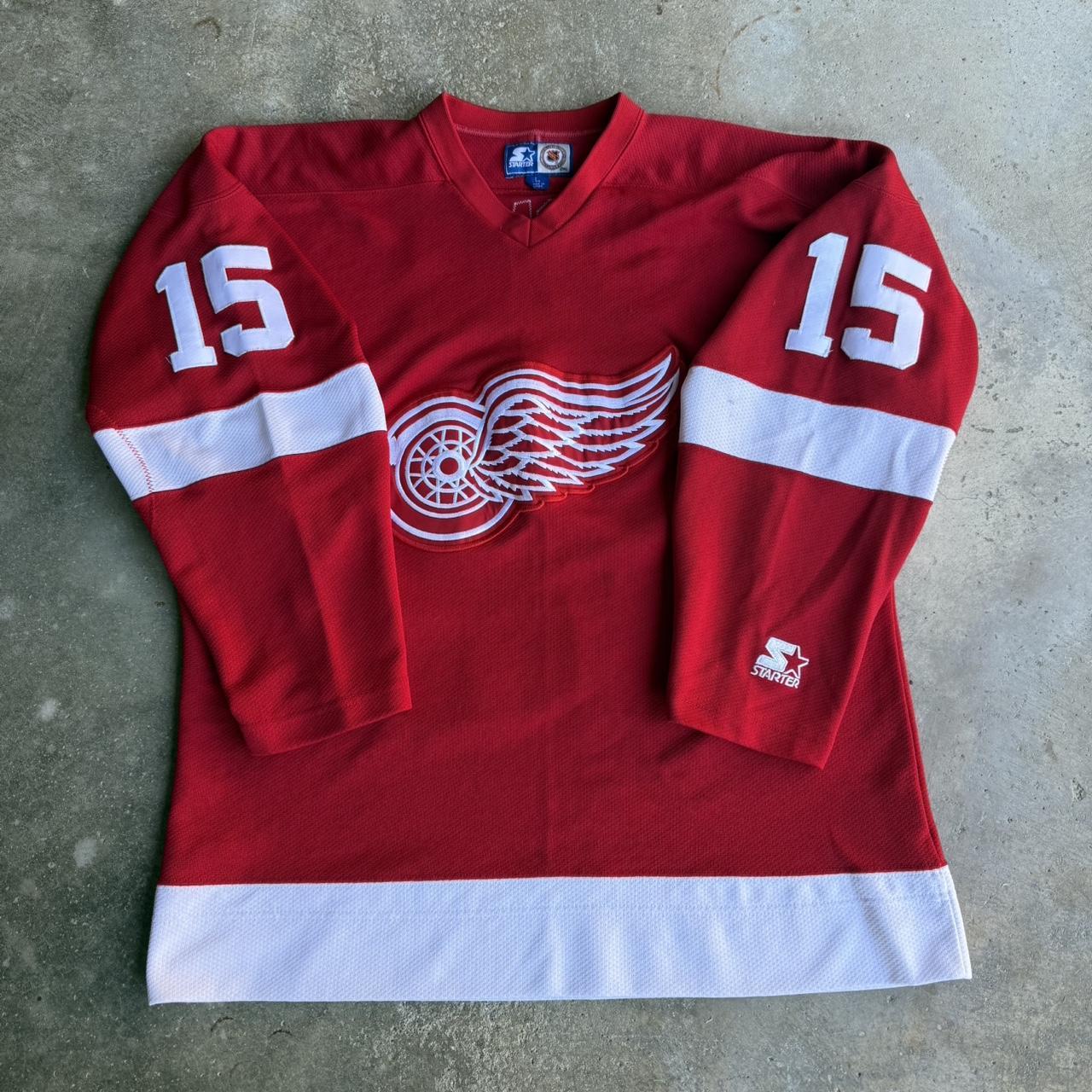 Vintage Detroit Red Wings Starter Hockey Jersey -... | Depop