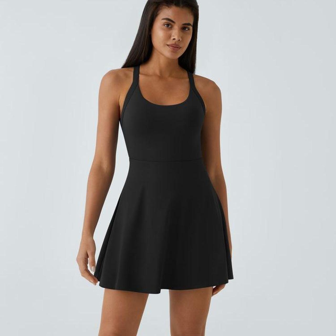 Halara Backless Twisted Flair Dance Active Dress-... | Depop