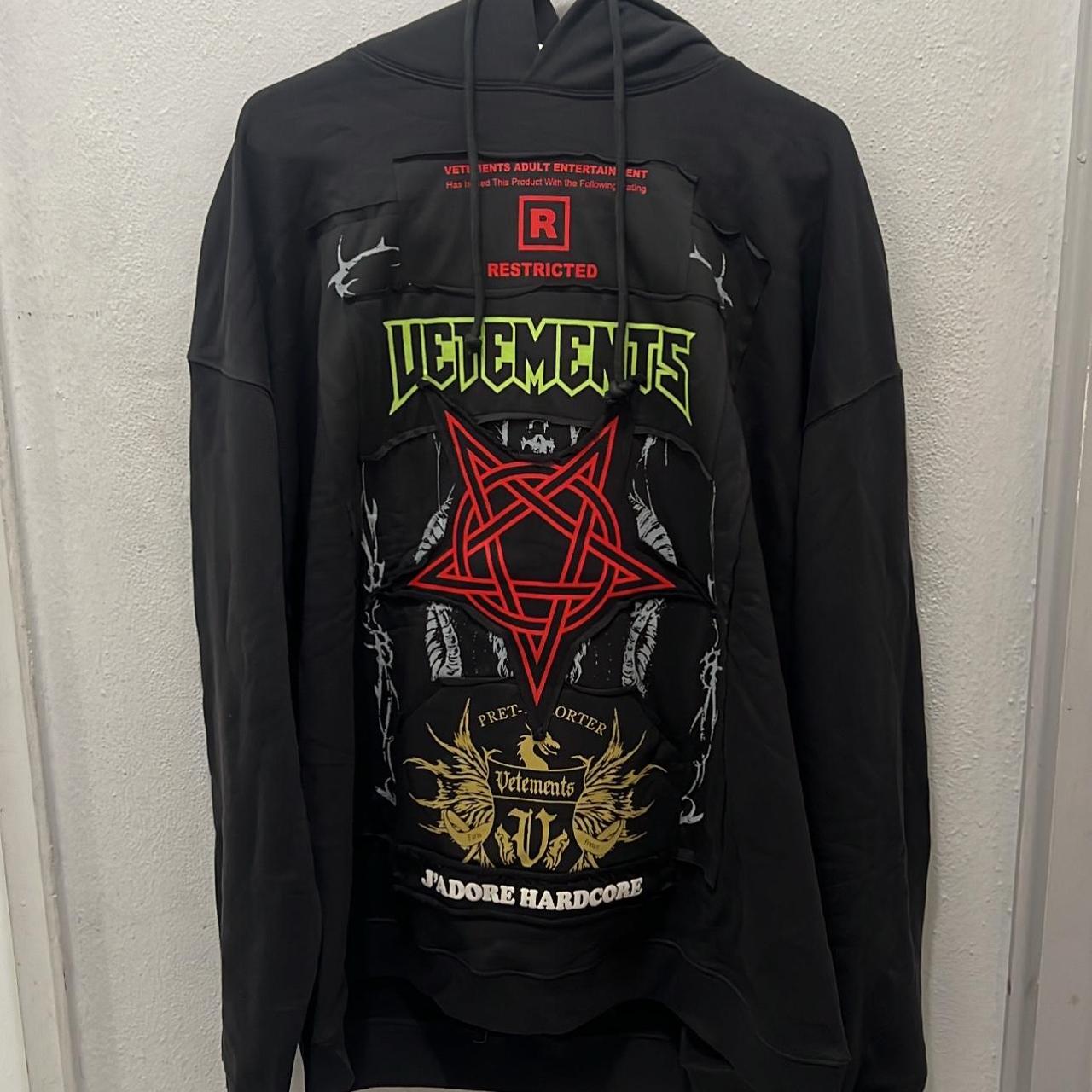 vetements restricted hoodie size M fits oversize... - Depop