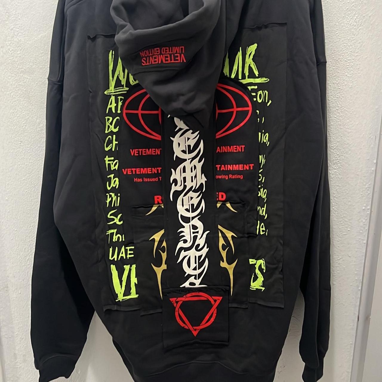 vetements restricted hoodie size M fits oversize... - Depop