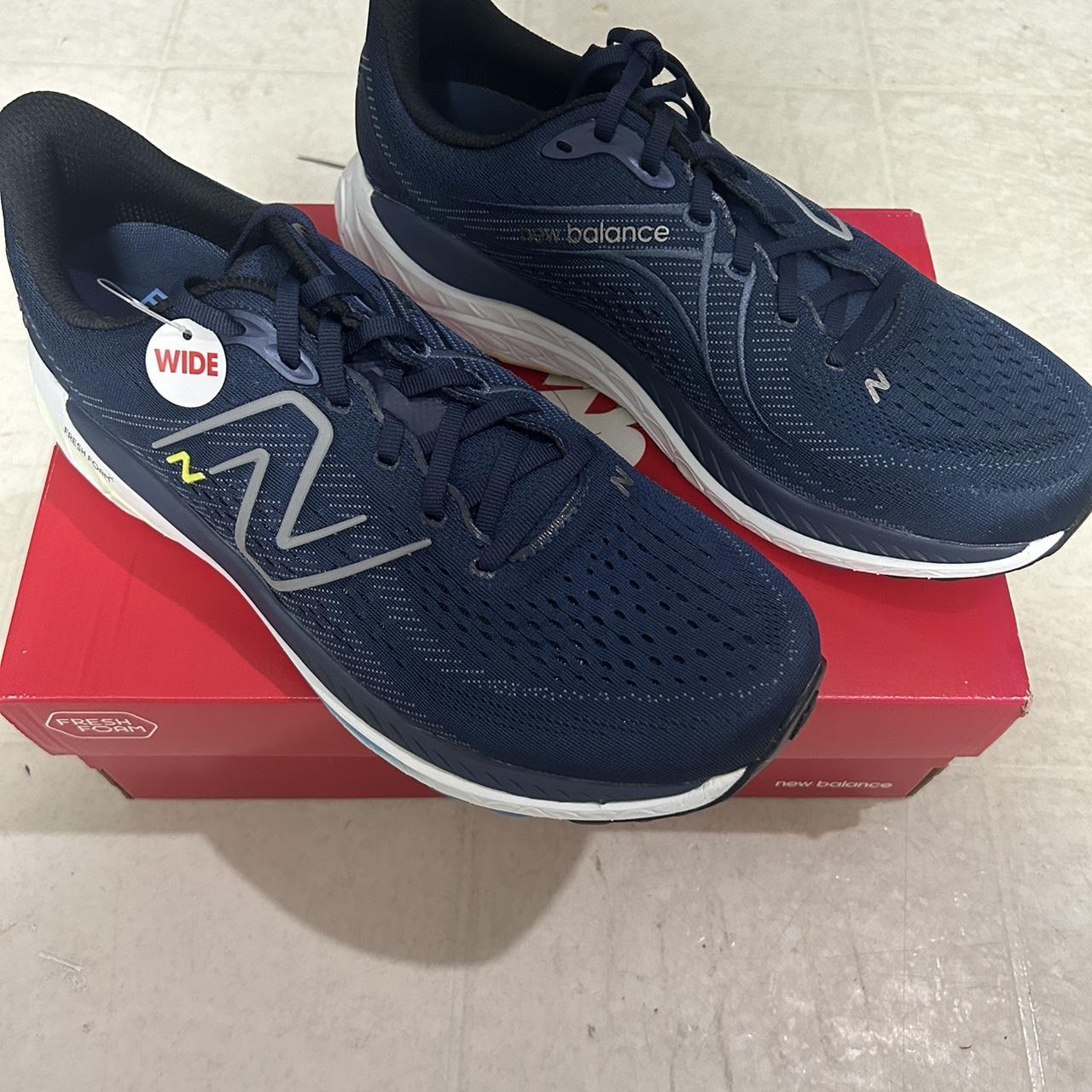 Navy Blue New Balance shoes - Depop